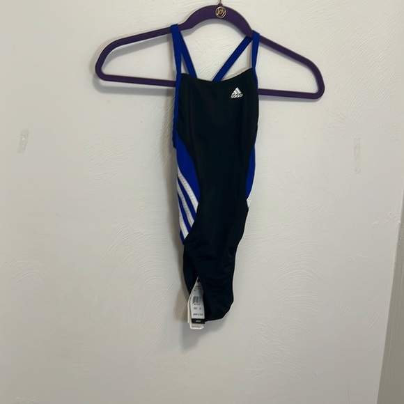 adidas | Swim | Adidas Swim One Piece Black And Blue | Poshmark